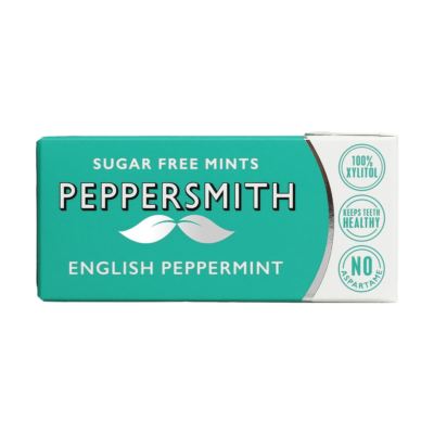 Peppersmith Xylitol Natural English Peppermint Mints 12 x 15g pack ...