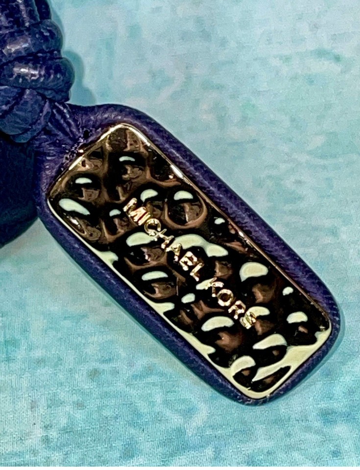 Michael Kors Butter Soft Indigo Leather Handbag w/Gold Accents from ...