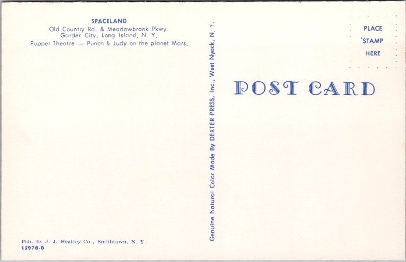 Garden City Long Island New York Postcard SPACELAND AMUSEMENT PARK ...
