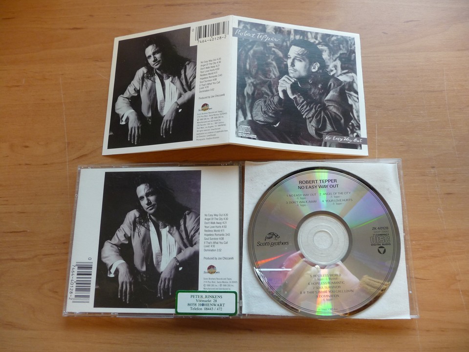 @ CD ROBERT TEPPER - NO EASY WAY OUT / SCOTTI BROTHERS RECORDS 1986 ORG ...