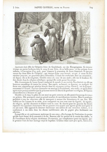 1825 Saint Clotilde of Burgundy Reina 3 June woman by Clovis Santa ...