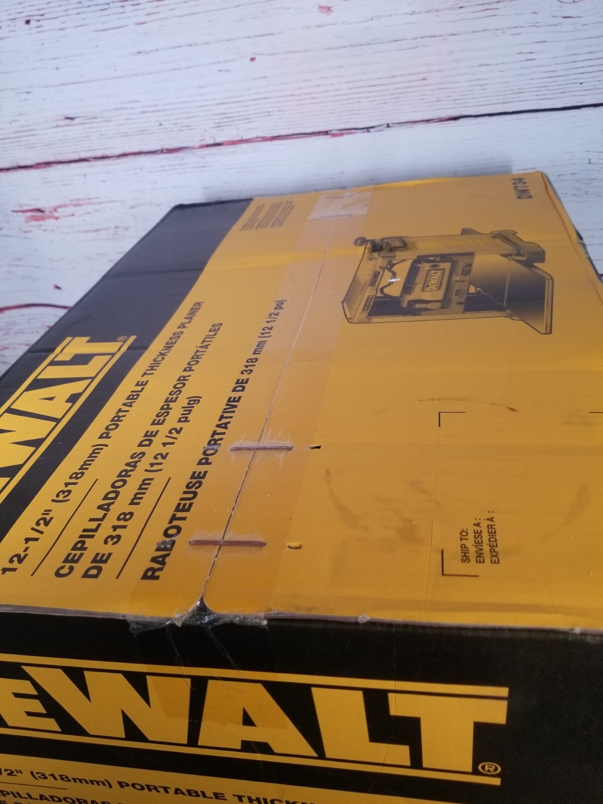DEWALT DW734 12-1/2 inch Thickness Planer with Three Knife Cutter-Head ...