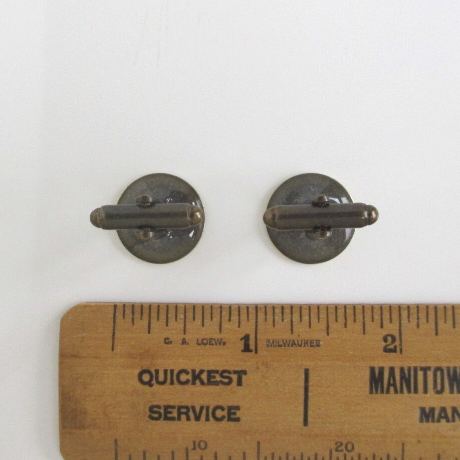 HOUSTON Transit Token Cuff Links - Repurposed Vintage Gold Tone Rapid T ...