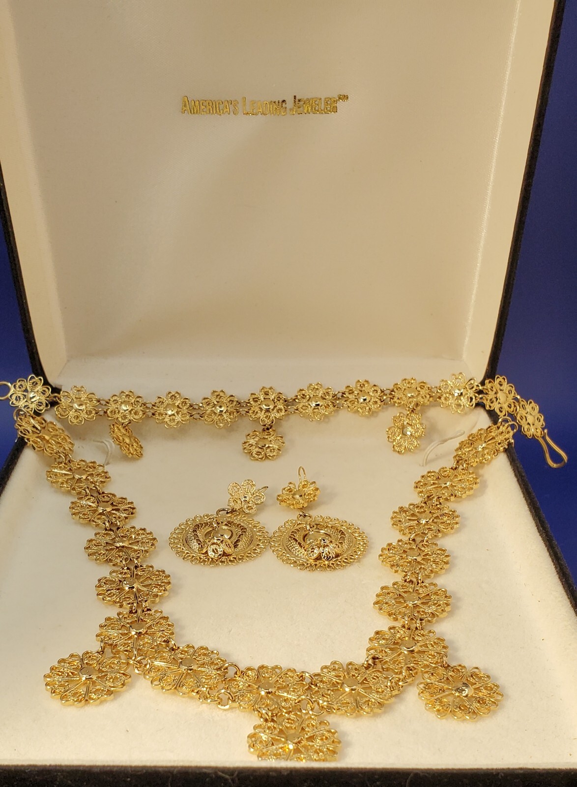 Amazing Gold Plated Indian Wedding/Bollywood Set Necklace,Bracelet ...