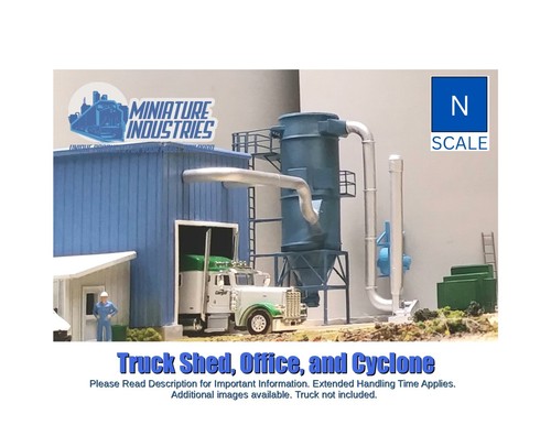N Scale Truck Shed-Office-Cyclone Kit for Grain Elevator Structures | eBay