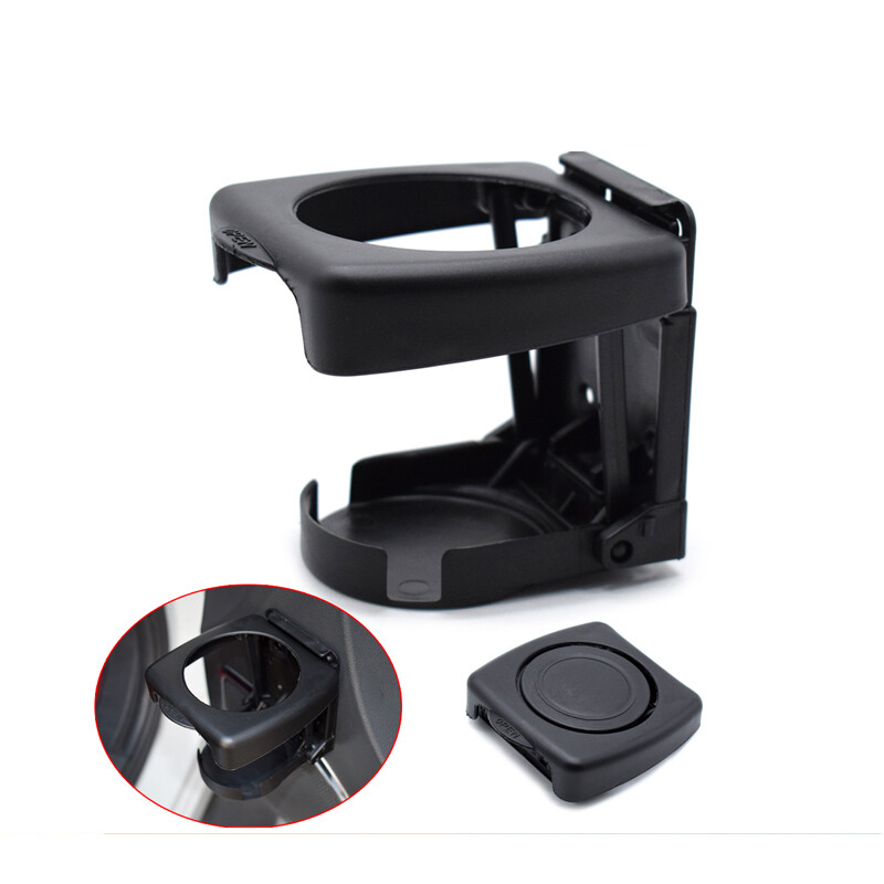 2x BLACK Adjustable FOLDING DRINK HOLDERS Marine Boat Caravan Car RV ...