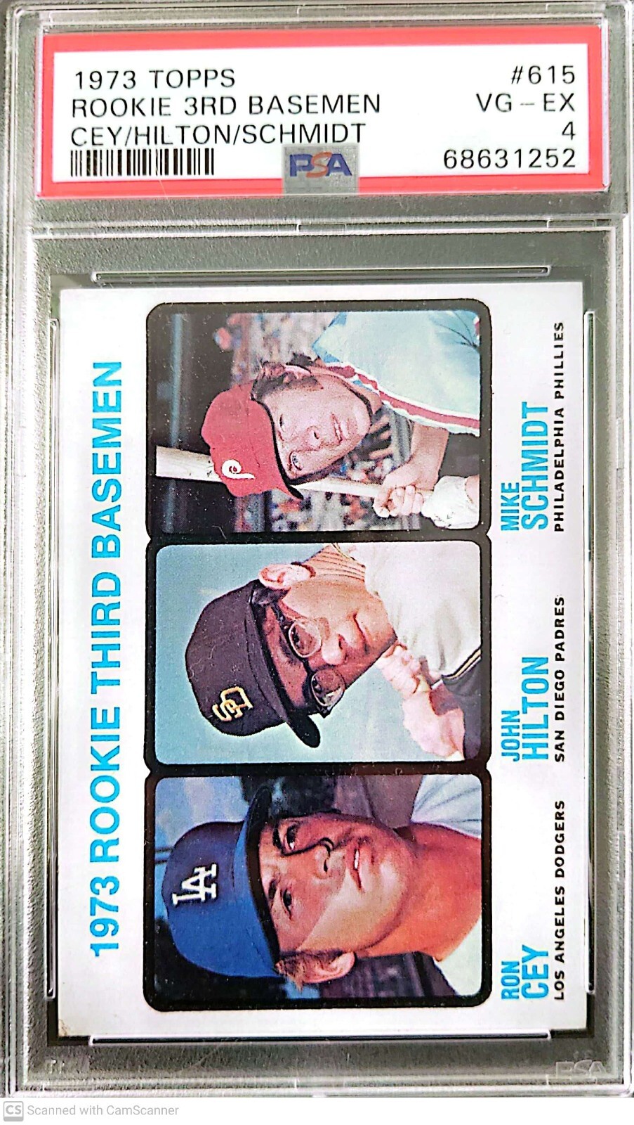 1973 Topps #615 Mike Schmidt Ron Cey Rookie Graded PSA 4 - Nice Card ...