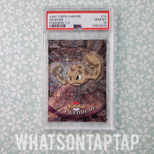 Pokemon Card Geodude 74 2000 Topps Chrome Series 1 Tv Animation Edition ...