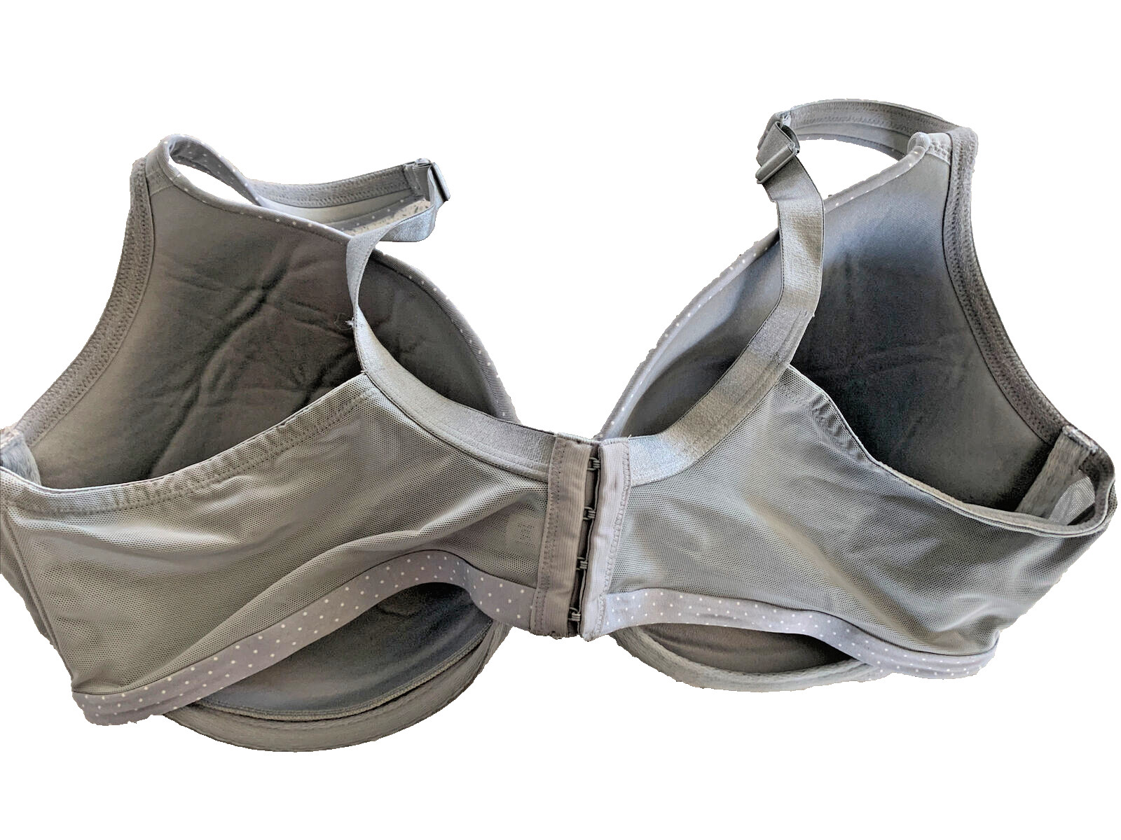 Cacique 44D Bra Boost Balconette Gray Lace Polka Dot … - Gem