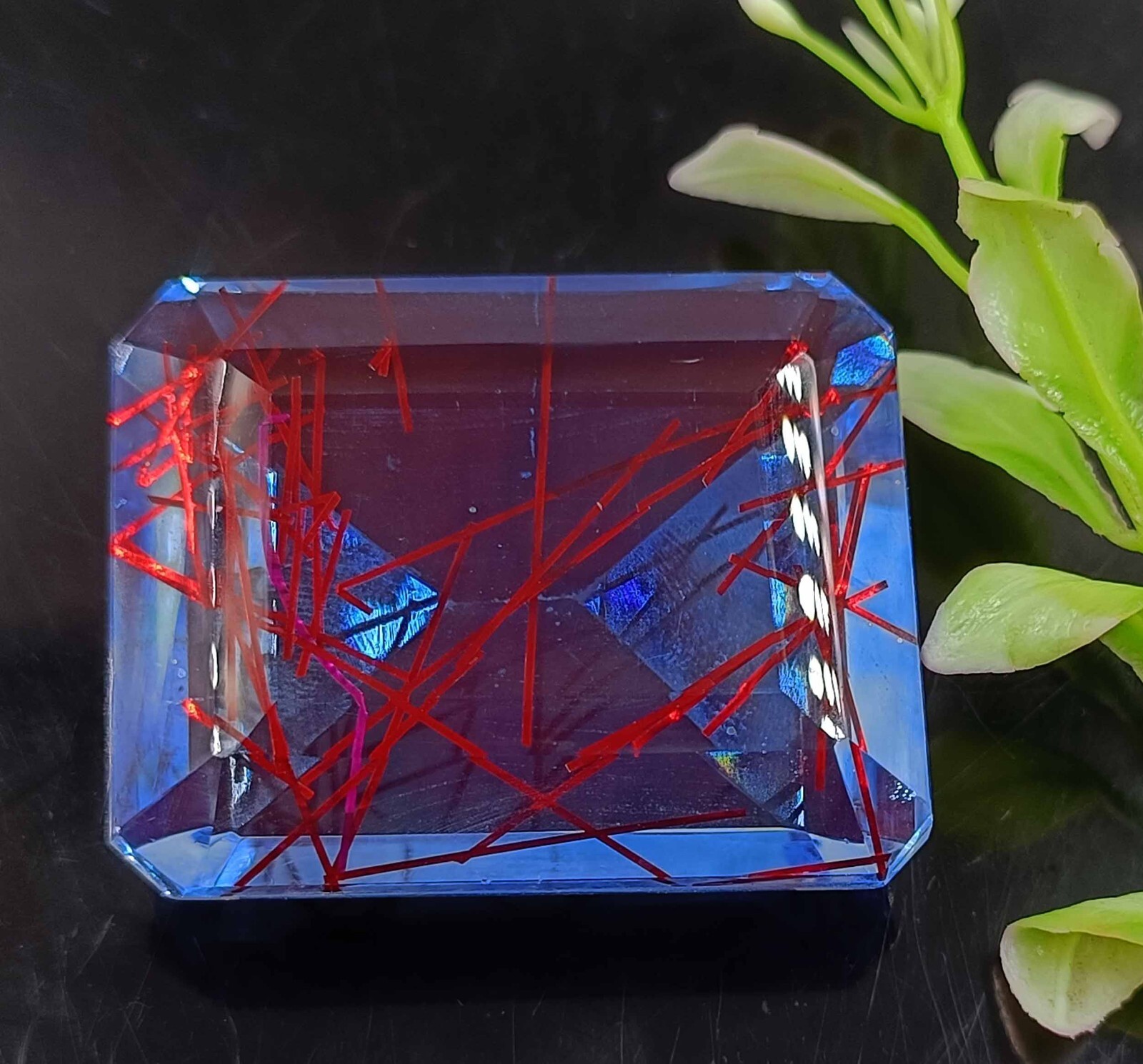 130-140 Ct Top Big Sale Bi-Color Quartz Emerald Cut EGL Certified ...