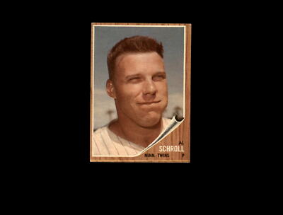 1962 Topps 102 Al Schroll VG-EX #D957507 | eBay Australia
