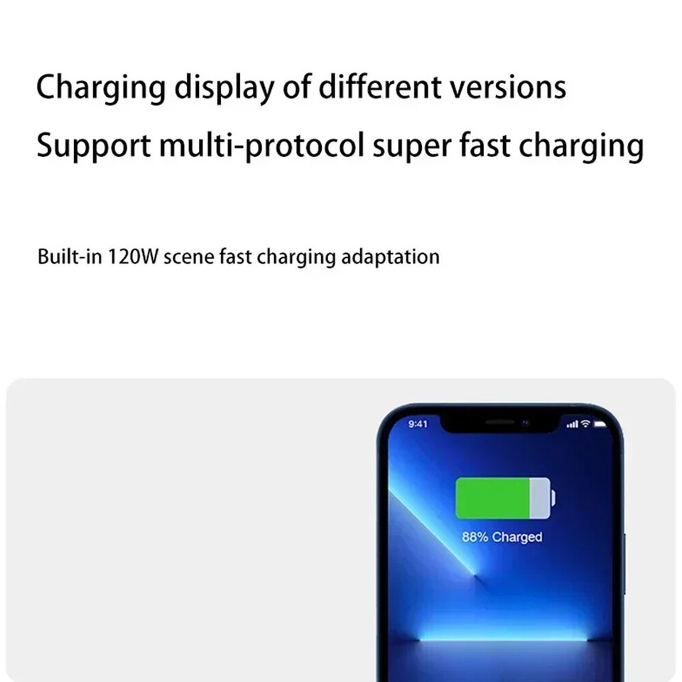 50000mAh 120W Portable Power Bank USB External Battery PD Charger For ...