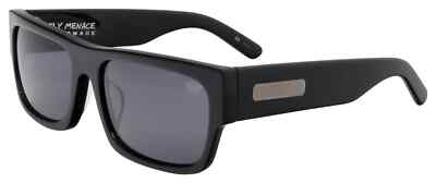 Nuevo Black Flys Sol FLY MENACE Negro Brillante Lente Ahumada Edición ...