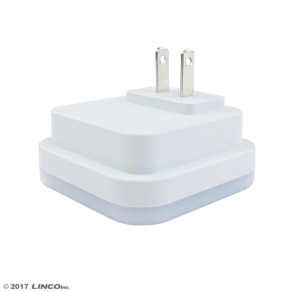 LINCO LED Plug Night Light Wall Lamp With Dusk to Smart Sensor, Pack of ...