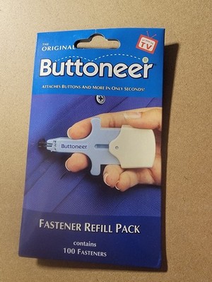 OFFICIAL Buttoneer Fastening Refill Pack 100 Pack As Seen On TV ...