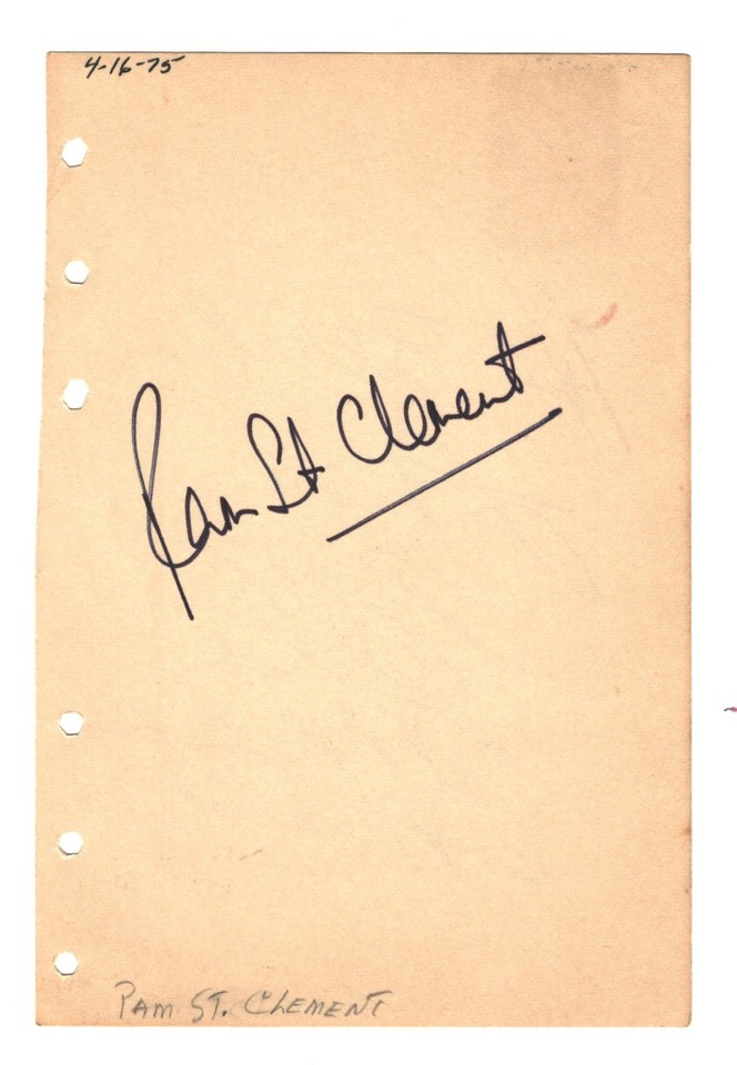 TWO ACTRESS, SINGER AUTOGRAPHS ON ONE ALBUM PAGE ELLA MAE MORSE,PAM ST ...