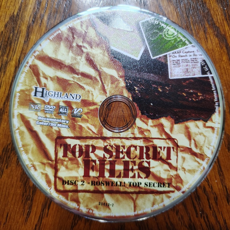 *DISC ONLY* Top Secret Files DISC 2 - ROSWELL TOP SECRET DVD -BUY 1 GET ...