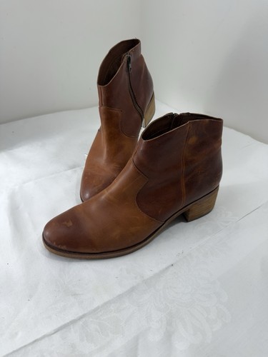 Clarks Pure Rosa Brown Leather Boots Size 11 | eBay