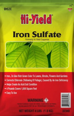 Hi-Yield Iron Sulfate 4lb iron sulfur supplement for chlorosis formerly ...