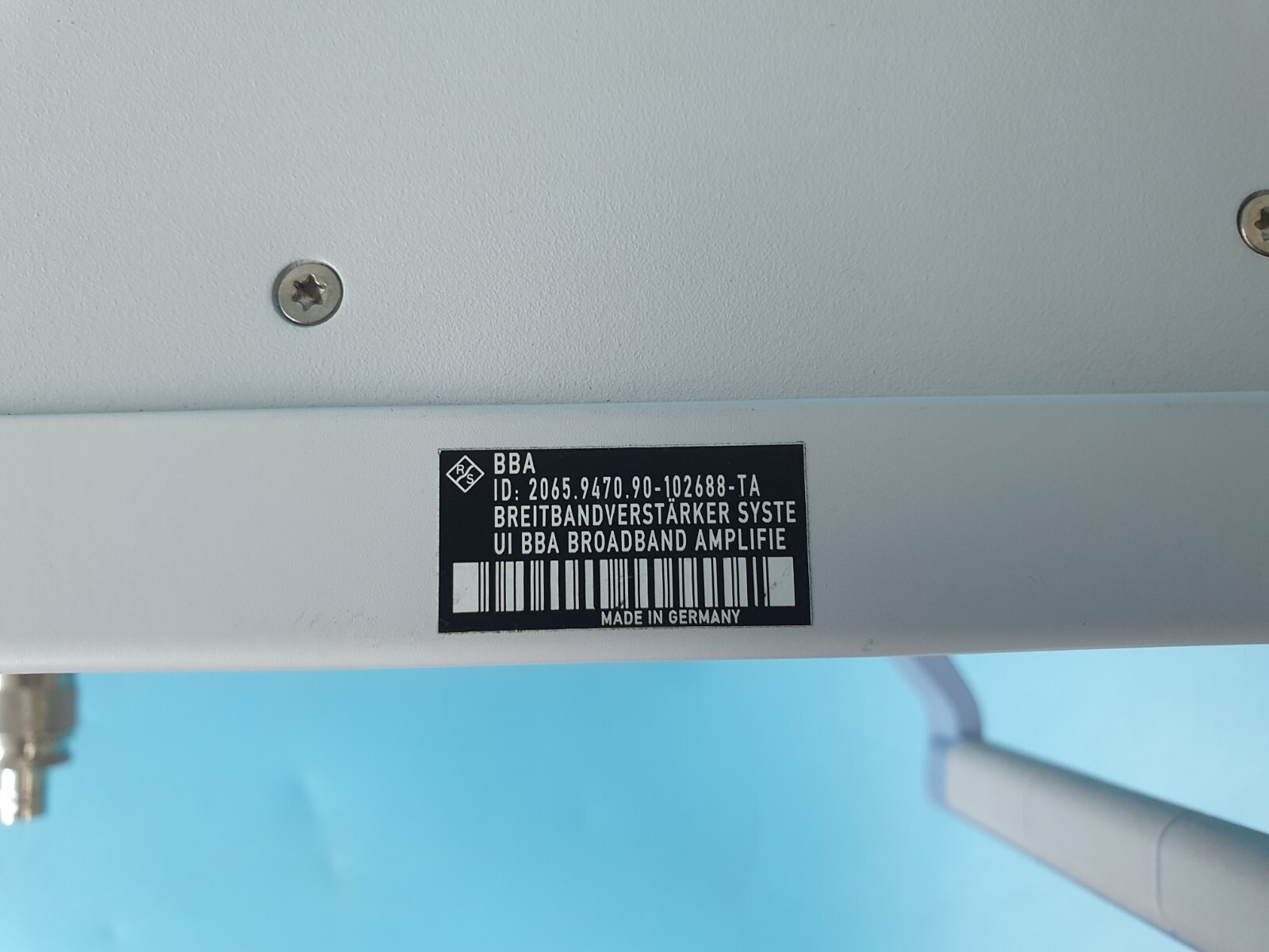 ROHDE & SCHWARZ BBA150 , VU-B41 BROADBAND AMPLIFIER 9 kHz - 250 MHz | eBay