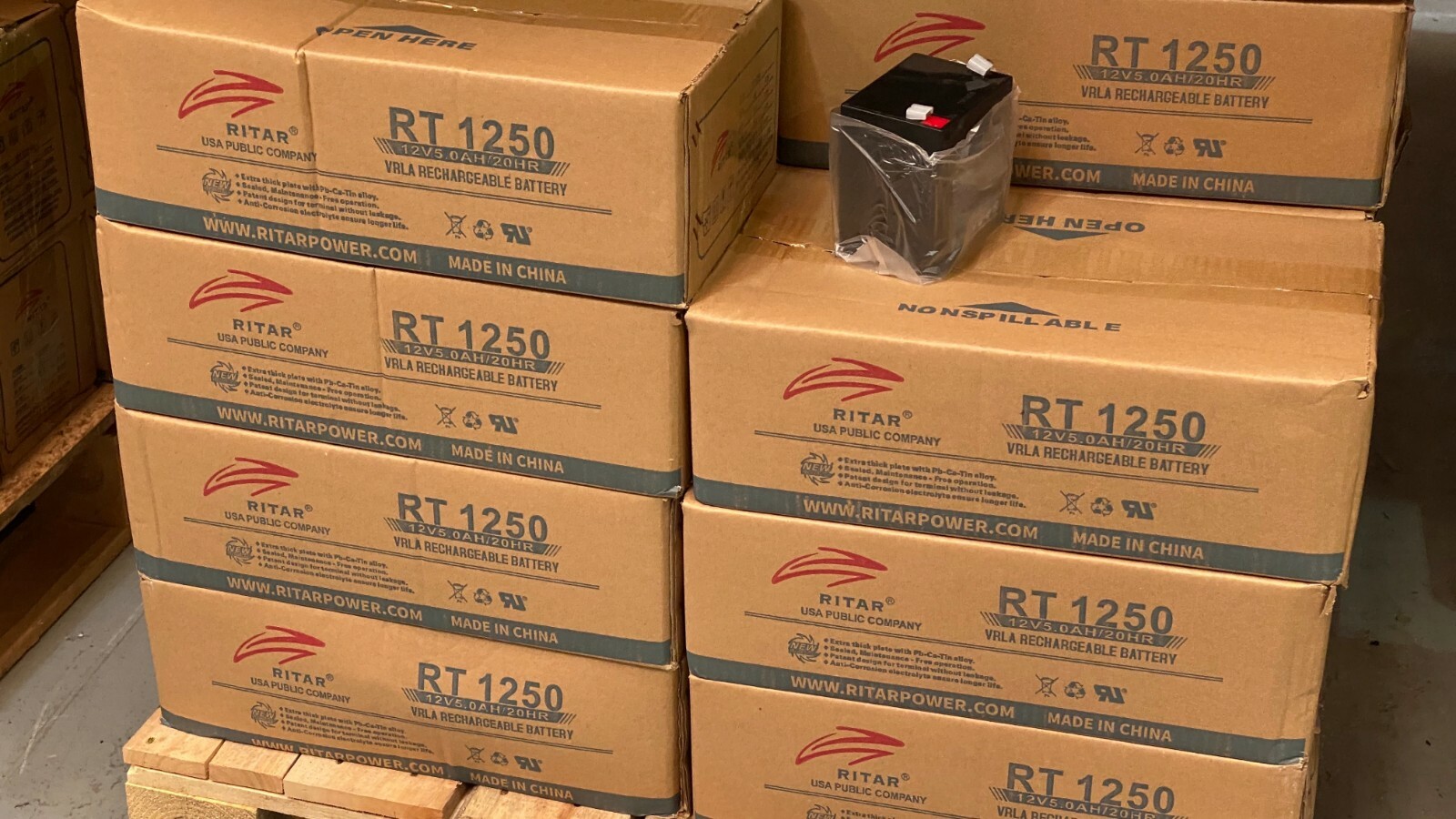 Ritar RT1250 - Brand new battery - 12V 5AH - perfect bait boat cell ...