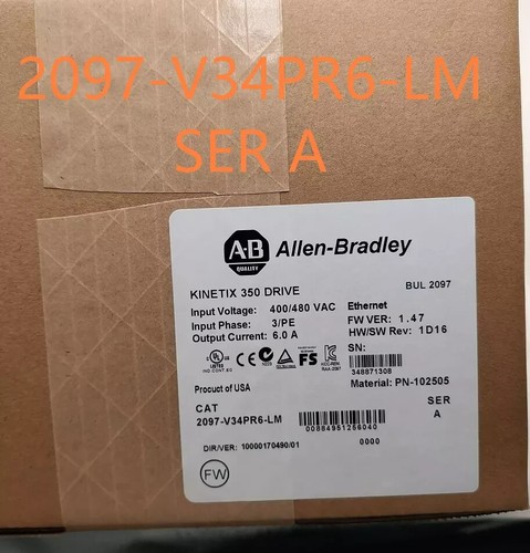 New Sealed Allen-Bradley 2097-V34PR6-LM /A Kinetex 350 Servo Driver ...
