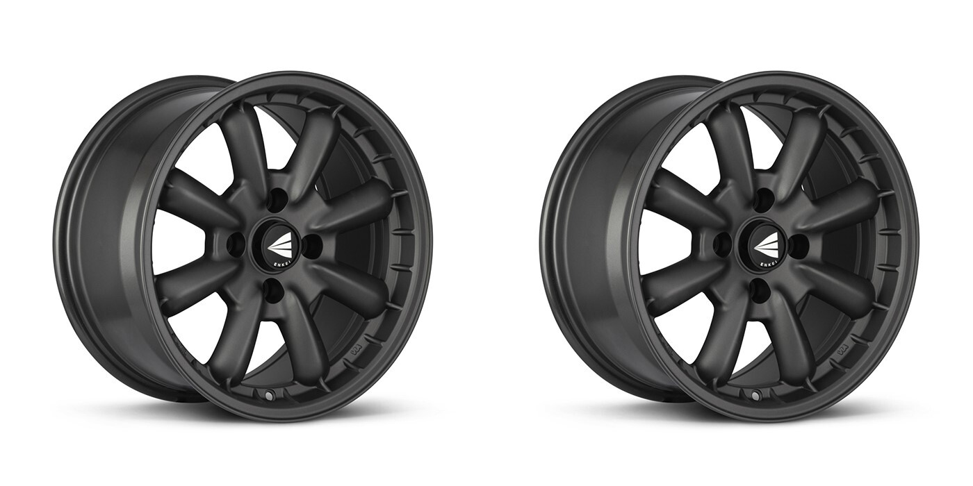 (2X) Enkei COMPE Wheels [15x5.5 / 4x130 / ET:17 / CB:72.6] Matte ...