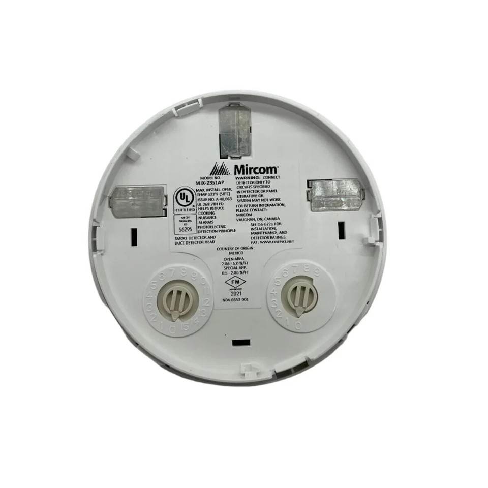 Mircom MIX-2351AP Advanced Protocol Addressable Plug-in Smoke Detector ...