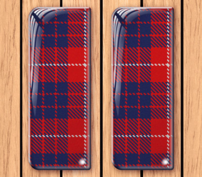 William Hamilton Scottish Tartan, Gel Domed Number Plate Badges ...