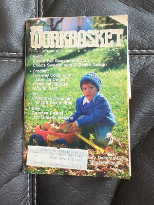 Vintage The Workbasket Magazine - October 1987 Knit Childs Fall Sweater ...