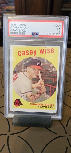 1959 Topps Casey Wise Gray Back #204 PSA 5!!! | eBay