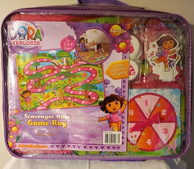 FACTORY SEALED: Dora The Explorer Scavenger Hunt Game Rug - Game Pieces ...