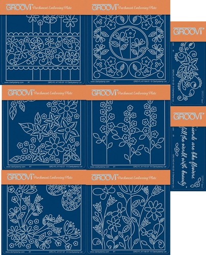 Clarity Stamps Groovi Parchment Embossing A6 Plate Tina's Floral ...