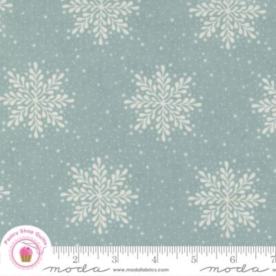 Moda JOLLY GOOD 30722 17 Blue Frost SNOWFLAK BASIC GREY Quilt Fabric ...
