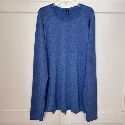 Lululemon Long Sleeve Blue Workout Top In Blue Medium | eBay
