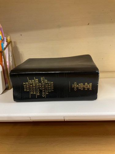 LDS Quad Scriptures Book Of Mormon Bible Blue 9.5"x6.25"x2.5" Indexed ...