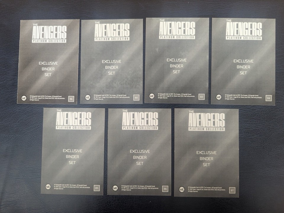 Avengers Platinum Collection Ltd Edition (#2/15) PROOF Binder Card Set ...