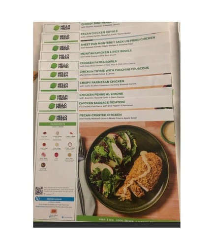 Lot of 35 Various Cook Bake Hello Fresh Recipe Cards Chicken, Pork ...