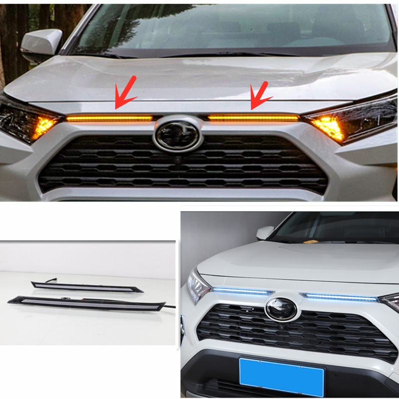 For RAV4 2019-2024 2X LED DLR daytime running lights / turn signal ...