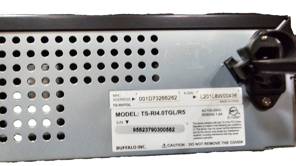 Buffalo TS-RI4.0TGL/R5 TeraStation Pro II Rackmount System LFF Array no ...