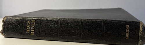 The Holy Bible, Cambridge University Press, KJV, Black Leather, Vintage ...