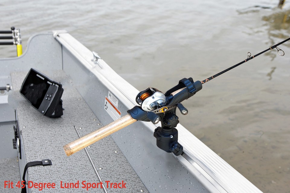 Brocraft Power Lock Rod Holder for 45 Degree Lund Sport track/G3 Boat ...