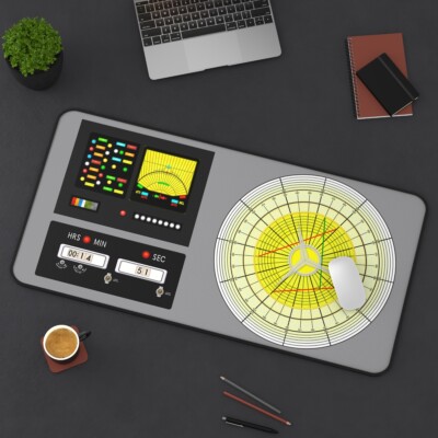 TOS Style Starship Navigation Controls Chronometer Astrogator Desk Mat ...