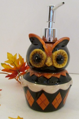 Vintage Style Johanna Parker Owl Halloween Cupcake Soap Dispenser NEW ...