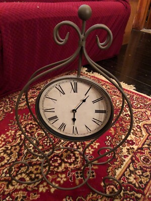Decorative rod iron clock 22.5” high x 13.5” wide | eBay