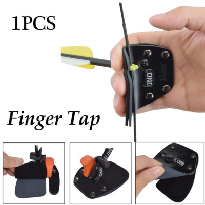 Archery Premium Leather Finger Tab for Recurve Bows Hunting Finger Tap ...