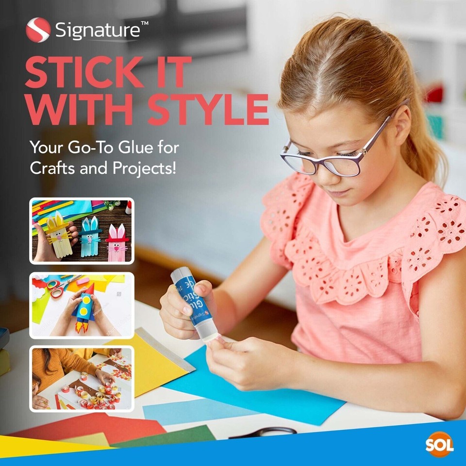 16-48pk Kids Glue Sticks School 9g 21g Washable Non Toxic Home Office ...