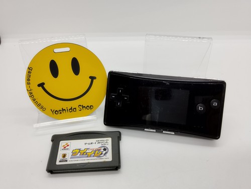 Game Boy Micro BLACK Handheld System GBA Advance Tested Battery works ...