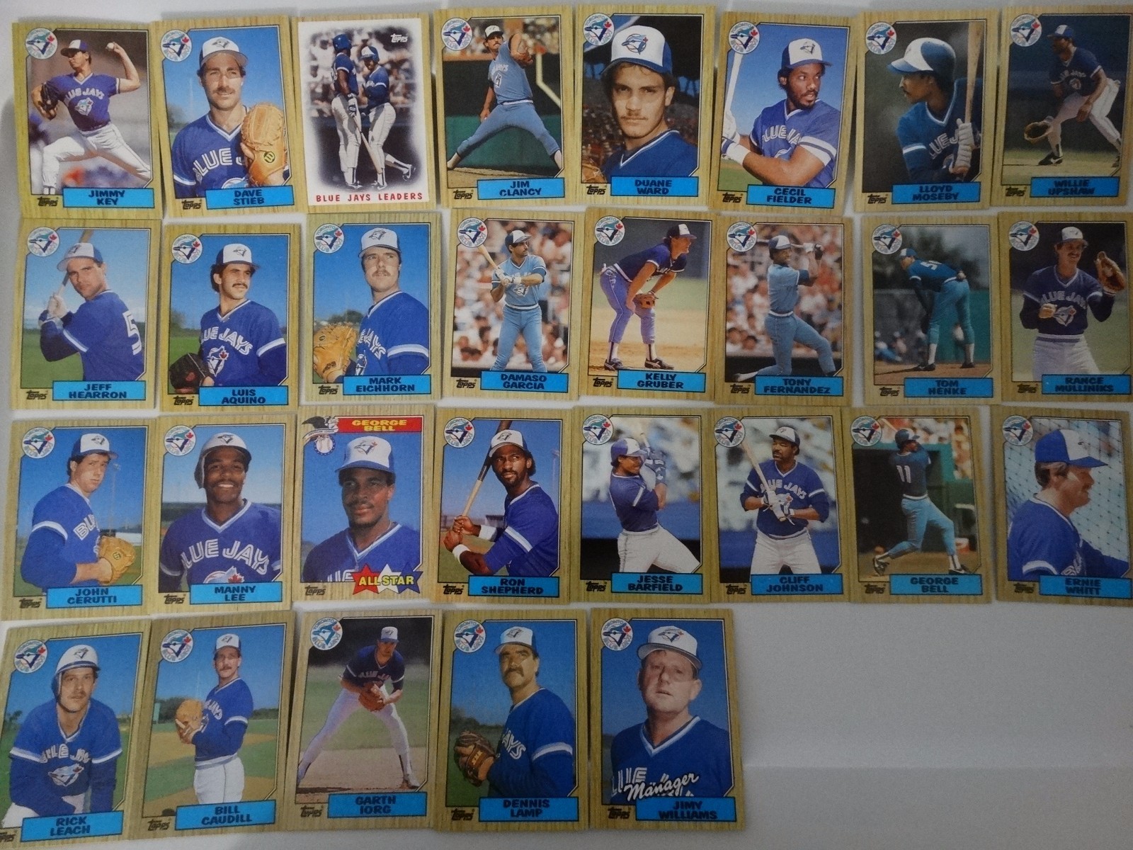 1987 Topps Toronto Blue Jays Team Set of 29 Baseball Cards | eBay