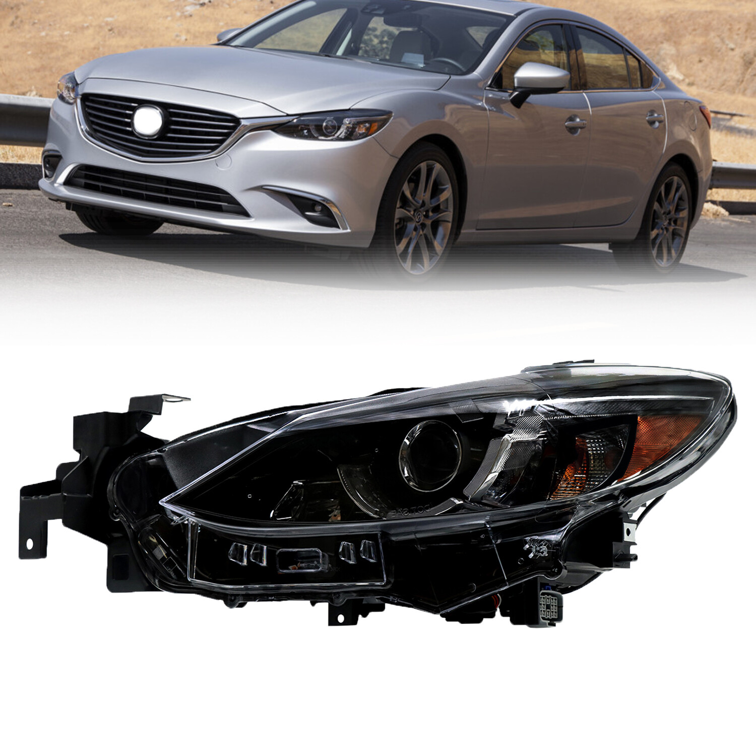 For 2016-2017 Mazda 6 Headlight Headlamp Assembly LED w/ AFS Left Side ...